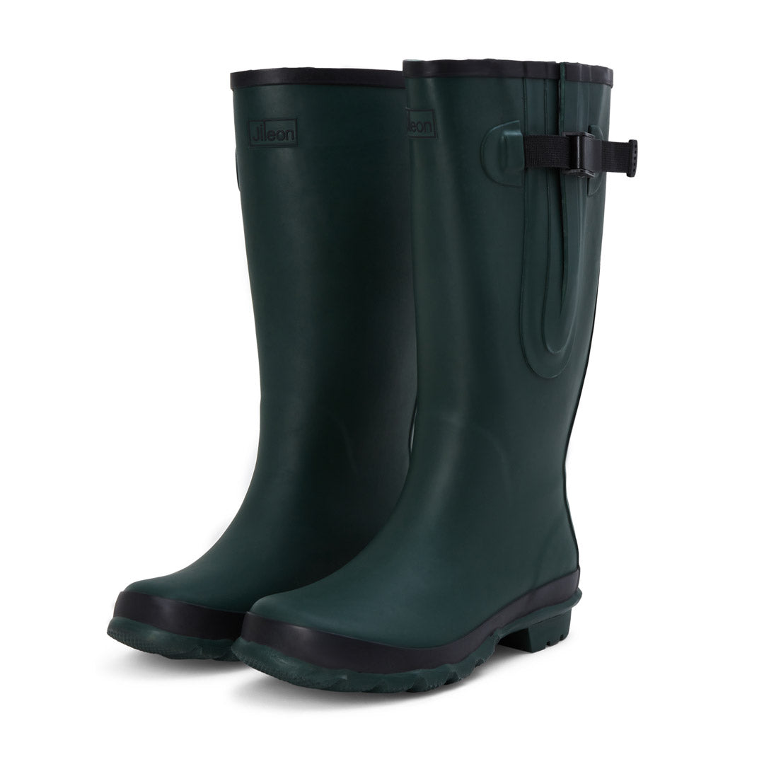 Wide Calf Green Rain Boots - Up to 19 inch calf- Standard Fit in Ankle ...