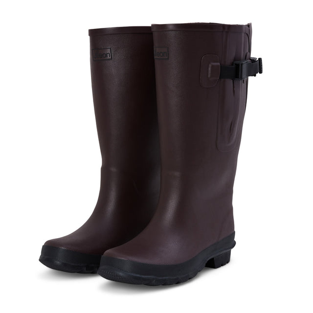 Extra Wide Calf Brown Rain Boots for Men & Women - 16-20 inch Calf ...