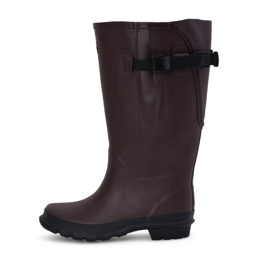 Extra Wide Calf Brown Rain Boots for Men & Women - 16-20 inch Calf ...