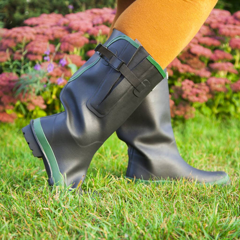 Extra Wide Calf Black Rain Boots for Men & Women - 16-20 inch Calf ...